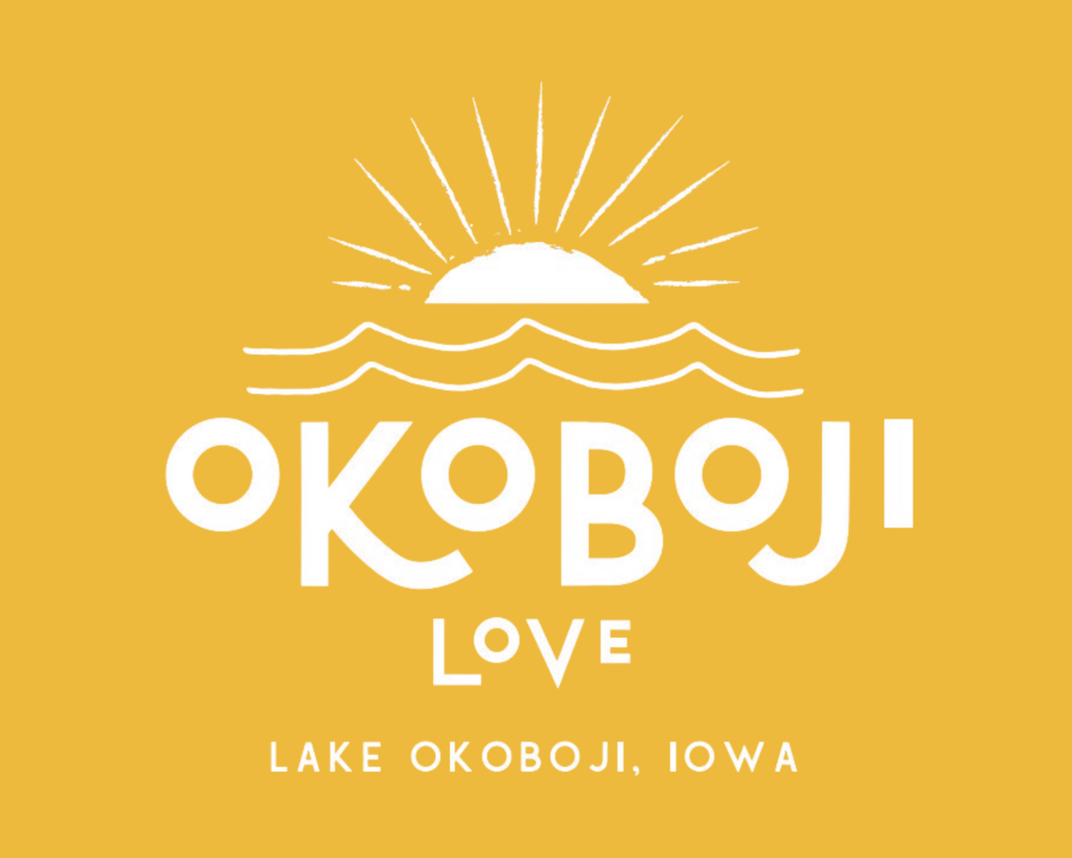 Okoboji love logo print - yellow – okoboji love
